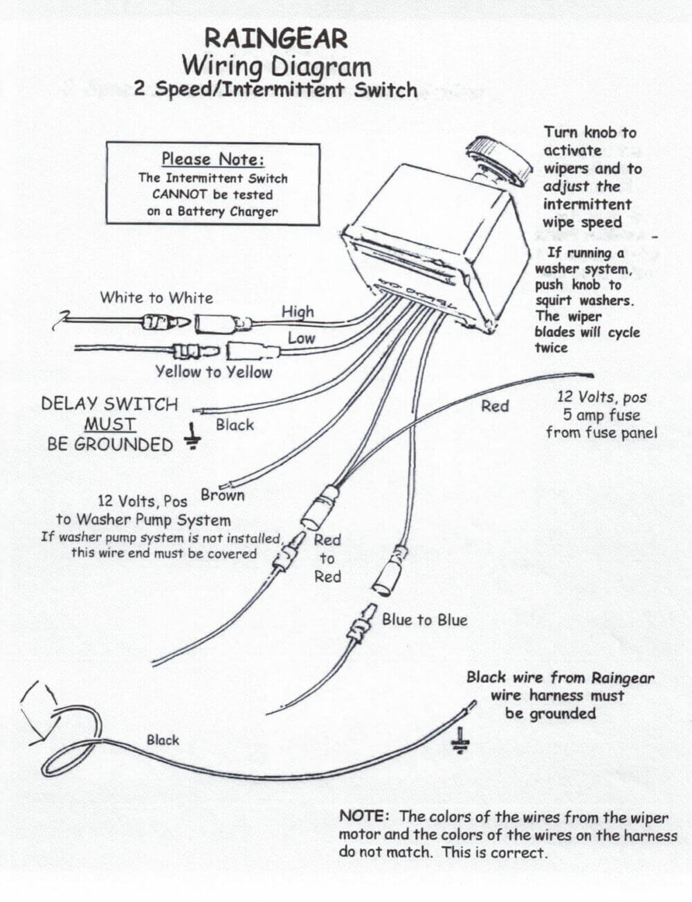 Wiring Diagram - Mighty Wiper